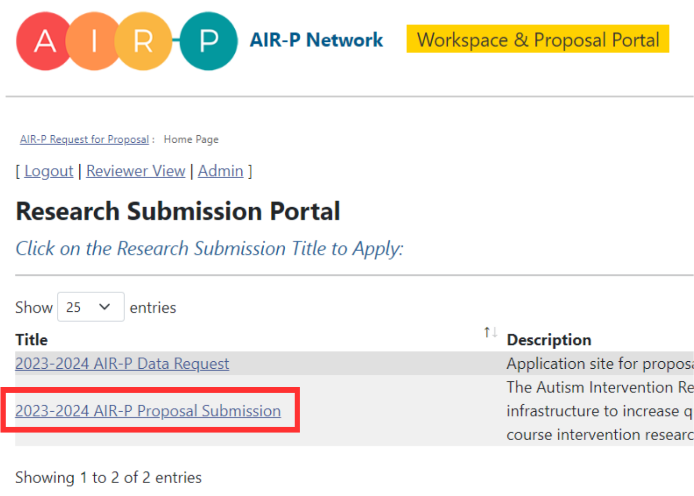 Submitting Proposals for ICR Projects